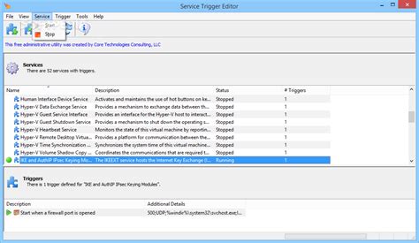 Download Service Trigger Editor