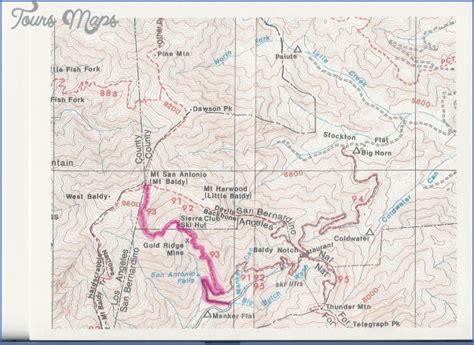 Mount Baldy Hiking Trail Map