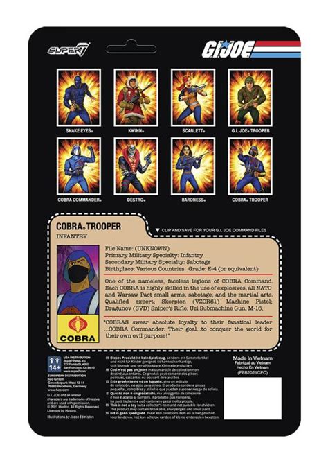 Gi Joe Reaction Cobra Trooper Y Back Brown Figure