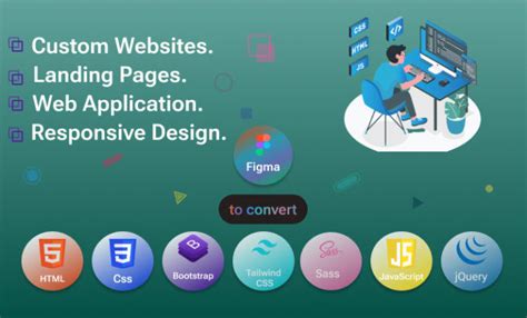 Convert Figma And Psd To Html Css And Develop Responsive Website By