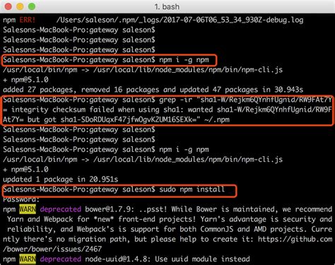 npm err code e403 程序员大本营