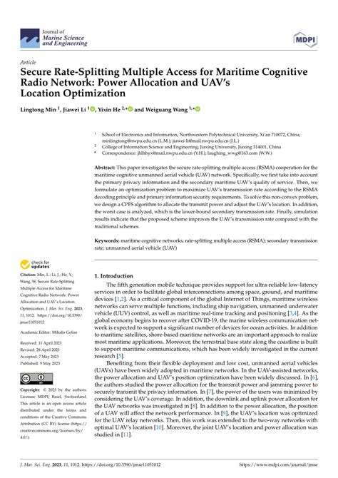 pdf secure rate splitting multiple access for maritime cognitive