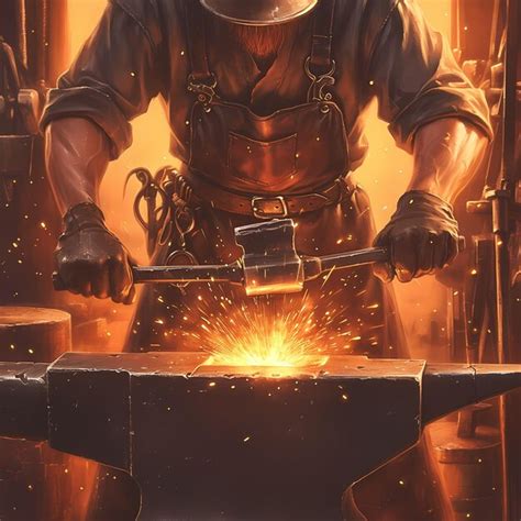 Premium Photo Majestic Blacksmith At Work