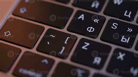 Close Up Of Buttons On Computer Keyboard Macro Background Action