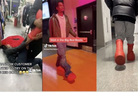 These New Mschf Big Red Boots Are ‘social Experiment Fashion Trend
