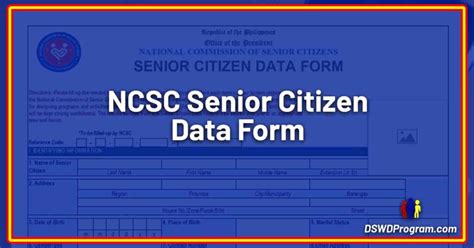 Download Ncsc Data Form Pdf For Senior Citizens Dswd Program