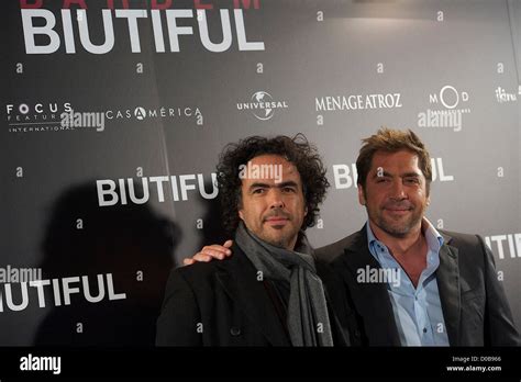 Javier Bardem And Alejandro Gonzalez Inarritu Biutiful Photocall Held
