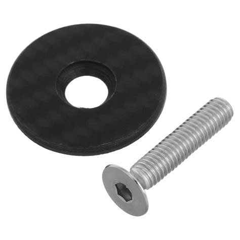 1 Set Carbon Fiber Bikes Headset Top Cap Headset Screw Headset Cap Bolt