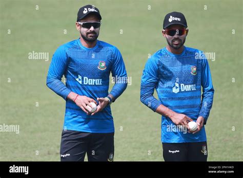 Litton Kumar Das And Tawhid Hridoy As Bangladesh T20i Cricket Team Attends Practice At Zahur