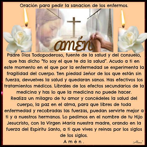 Oración Para Pedir La Sanacion De Los Enfermos Padre Dios Todopoderoso