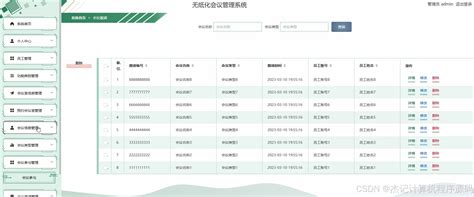 【开题报告】基于springbootvue无纸化会议管理系统（程序源码论文 计算机毕业设计开源无纸化会议系统 Csdn博客