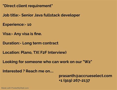 prashanth reddy on linkedin directrequirement java w2