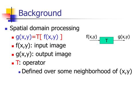 ppt chap 3 image enhancement in the spatial domain powerpoint