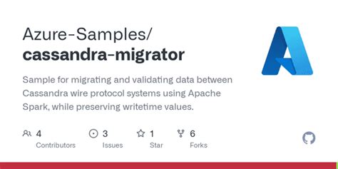 Github Azure Samplescassandra Migrator Sample For Migrating And Validating Data Between