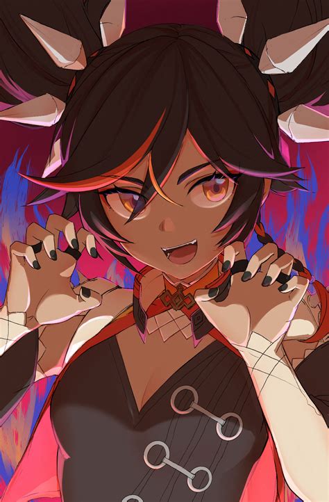 Xinyan Genshin Impact Drawn By Emirioemirio110 Danbooru