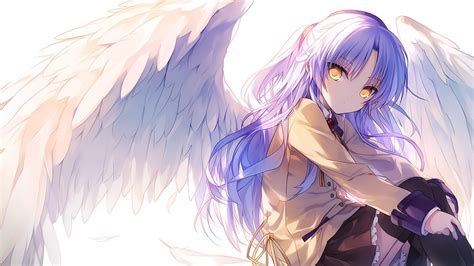 Angel Beats Kanade Tachibana With Wings Desktop Wallpaper K