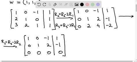 solved write the vector w 4 7 23 asa linear combination of ii1 1