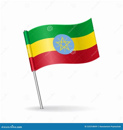 Ethiopian Flag Map Pointer Layout Vector Illustration Stock Vector Illustration Of Country