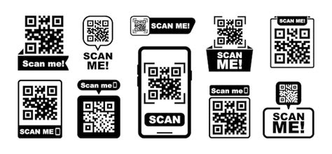Premium Vector Qr Codes For Smartphone Qr Code With Inscription Scan Me With Smartphone