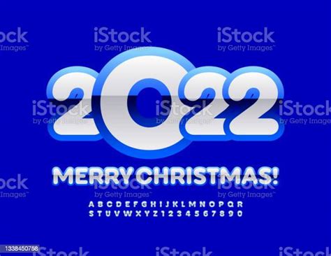 벡터 인사말 카드 메리 크리스마스 2022 알파벳 문자와 숫자의 현대 세트 12월에 대한 스톡 벡터 아트 및 기타 이미지 12월 겨울 공휴일 Istock