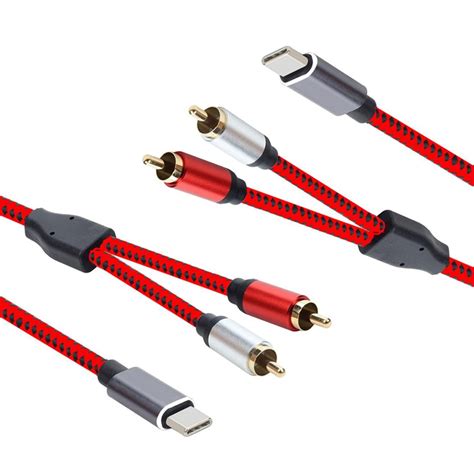 2x Usb Type C To 2 Rca Audio Cable Type C Rca Cable Jack Type C Rca