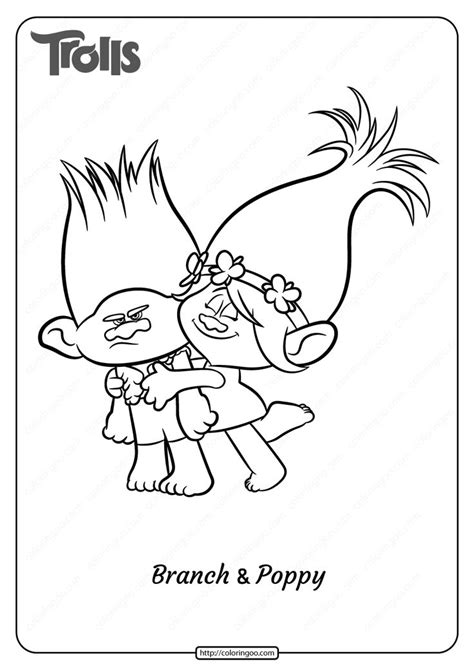 Free Printable Trolls 2 Cooper Pdf Coloring Page Free Printable