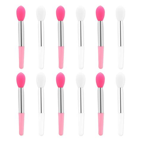 12 Pcs Silicone Lip Brushes Applicator Reusable Mini Silicone Lip Balm