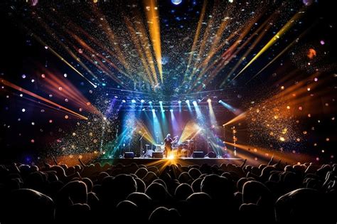 라이브 음악 콘서트 무대 배경 프리미엄 사진