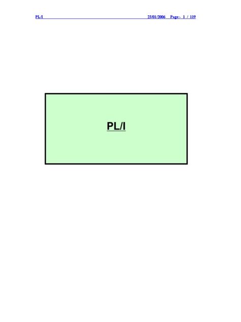 Pli New 22012006 Pdf Parameter Computer Programming Subroutine