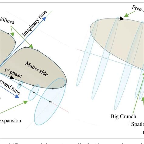 a 2d schematic of the predicted cosmic topology of both sides at the