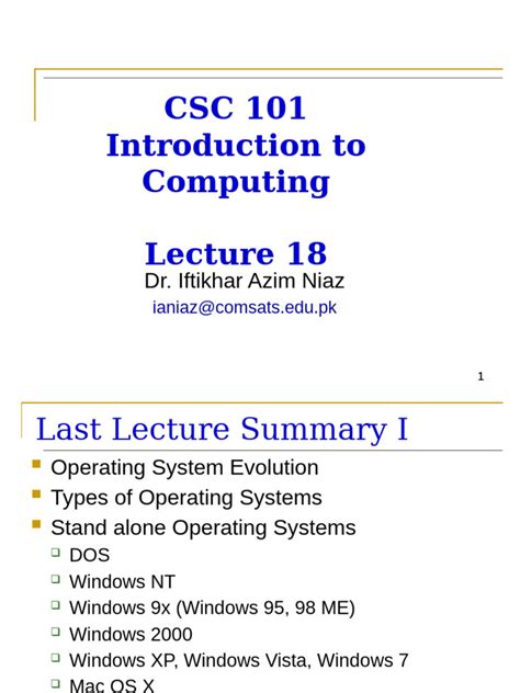 Lecture 18 Pdf Operating System Computer File