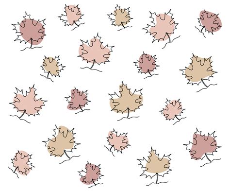 Abstract Maple Leaf Pattern Continuous One Line Drawing 22485362 Vector
