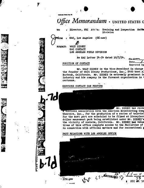 Walt Disney S FBI File Part 1