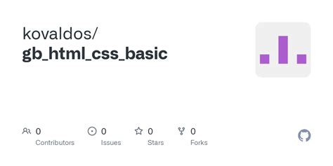 GitHub Kovaldos Gb Html Css Basic
