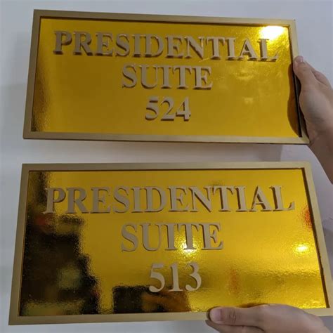 Hotel Door Number Acrylic Sign Premium Room Number Sign With