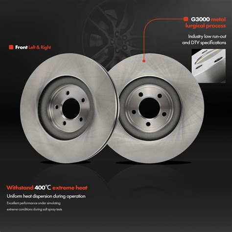 Front And Rear Side Disc Brake Rotor And Brake Pads For Jaguar Xf 2010 2015