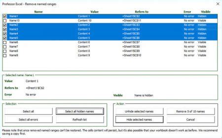 Named Ranges In Excel See All Defined Names Incl Hidden Names