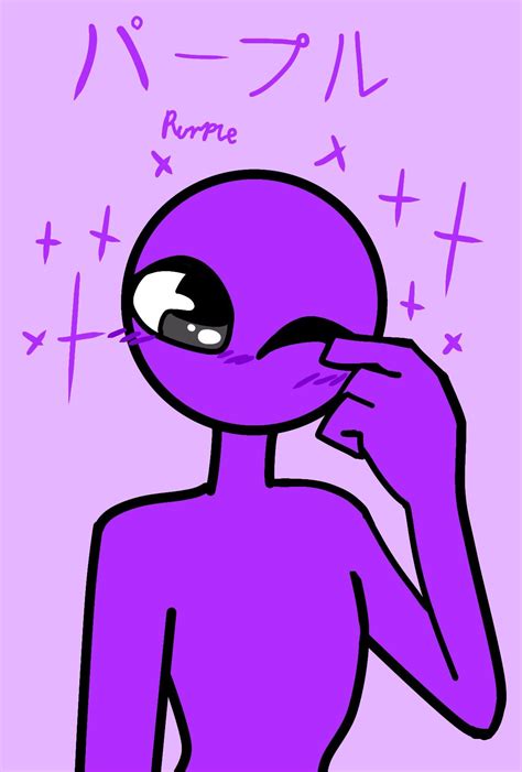 How To Draw Purple From Roblox Rainbow Friends Youtub