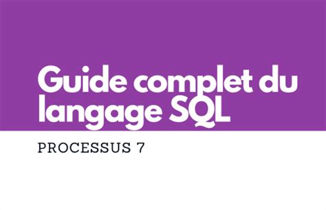 Guide Complet Du Langage Sql Eduli