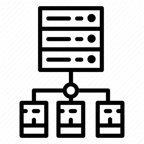 database datacenter network server storage icon download on
