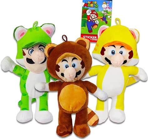 Super Mario Plush Set Bundle With 3 Mario And Luigi