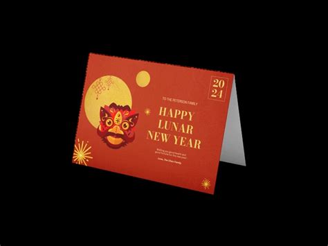 Lunar New Year Card Templates Venngage