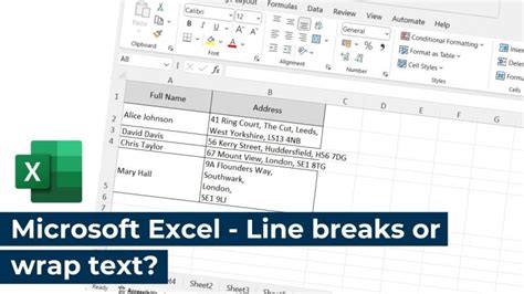 microsoft excel line breaks or wrap text techify learning