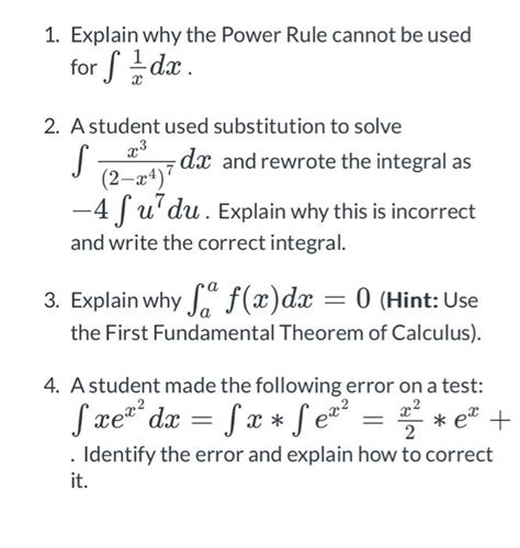 Solved 1 Explain Why The Power Rule Cannot Be Used For