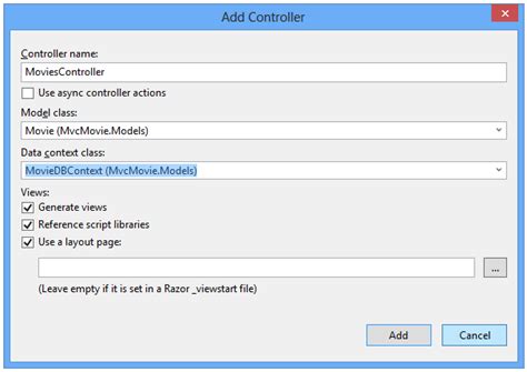 asp mvc 5 从控制器访问数据模型 mvc5 添加控制器 使用entity csdn博客
