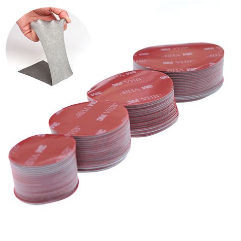레드 라운드 Vhb 양면 테이프 20 개 강한 끈적한 회색 플라스틱 문구 방수 직경 30405060mm X 두께 08mm 사무실 접착제 및 테이프