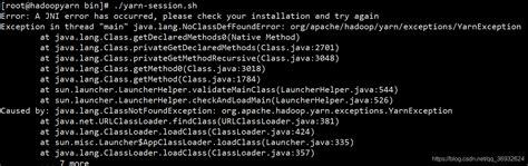 Javalangnoclassdeffounderror Orgapachehadoopyarnexceptions