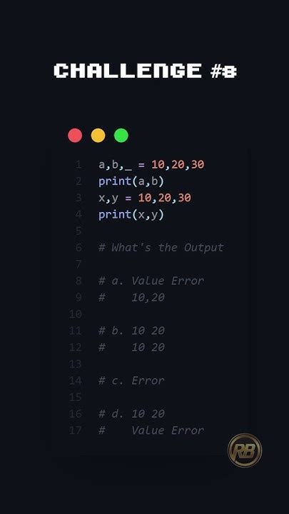 Whats The Output Challenge 8 Binarybytes Python Quiz Pythontutorial Youtube