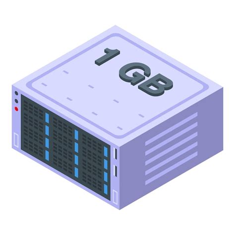 Premium Vector Gigabyte Data Computer Icon Isometric Vector Sd Storage Ssd Digital