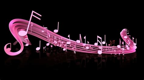 음악 노트 핑크 격리된 뮤지컬 3d 렌더링 배경 Png  무료 다운로드 Pikbest